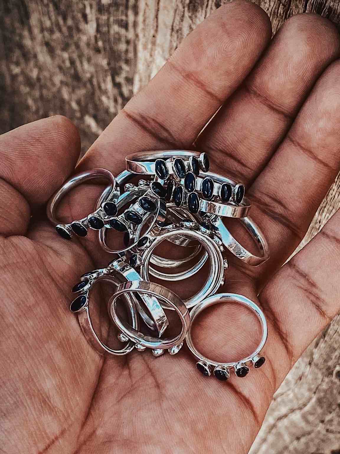 RTS ★ ONYX Slanted Ring | Turquoise Tuesday