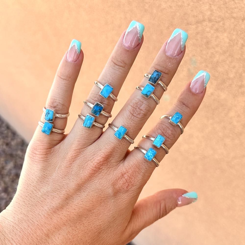 RTS ★ Lil' Box Stacker Ring – Turquoise Tuesday