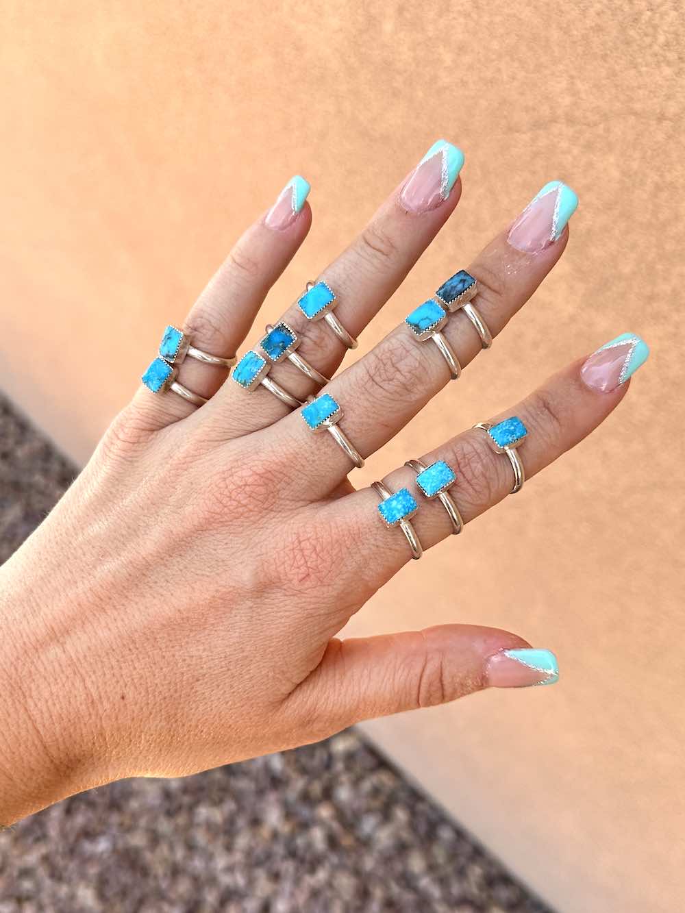 RTS ★ Lil Box Stacker Ring | Turquoise Tuesday