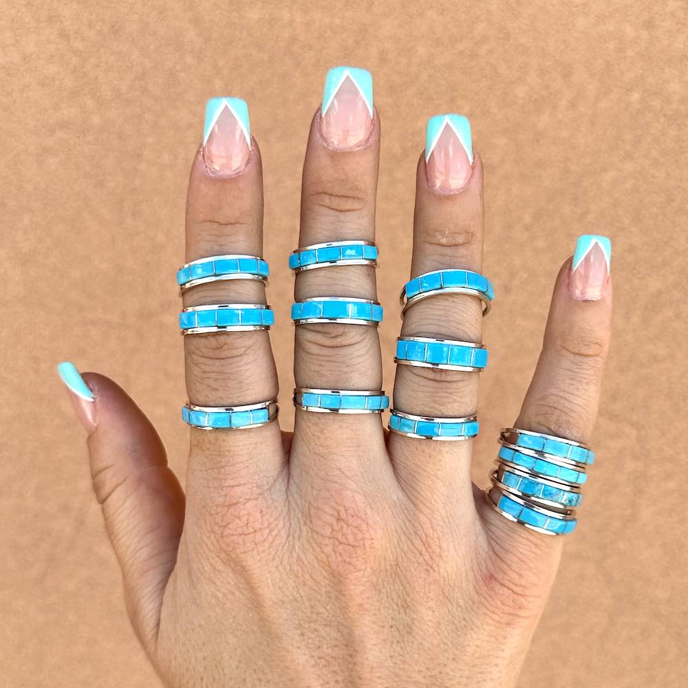 RTS ★ Goldie Stacker Blue Ring – Turquoise Tuesday
