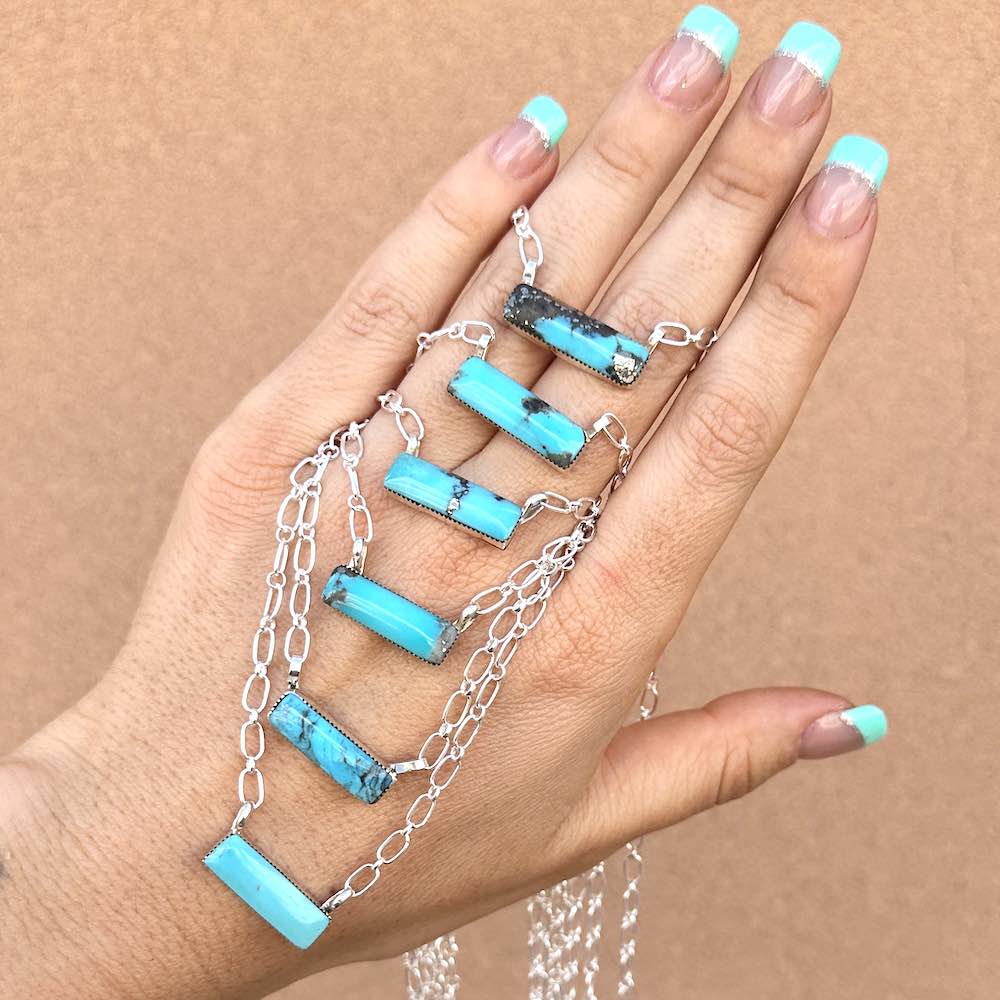 RTS ★ Blue Mini Bar Necklace – Turquoise Tuesday