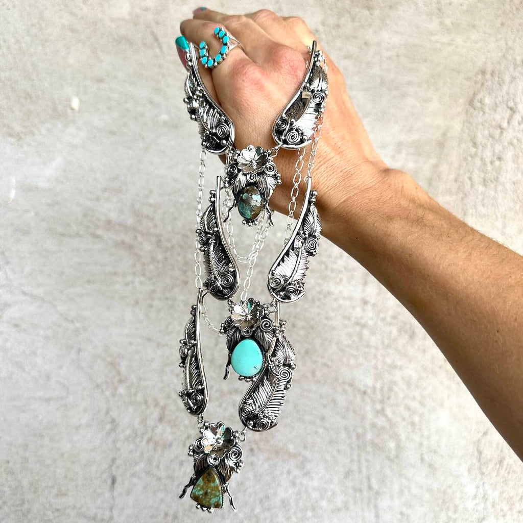 RTS ★ Silver Gardens Necklace – Turquoise Tuesday