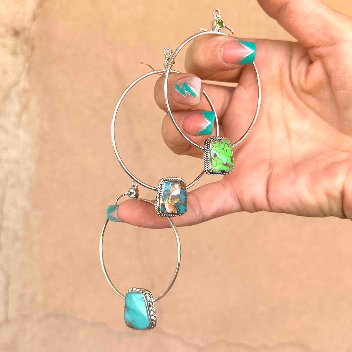 RTS ★ Baddie Hoop Earrings – Turquoise Tuesday