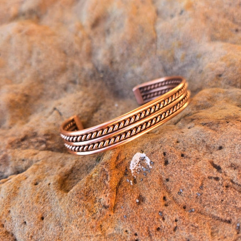 RTS ★ Double Copper Lux Cuff – Turquoise Tuesday