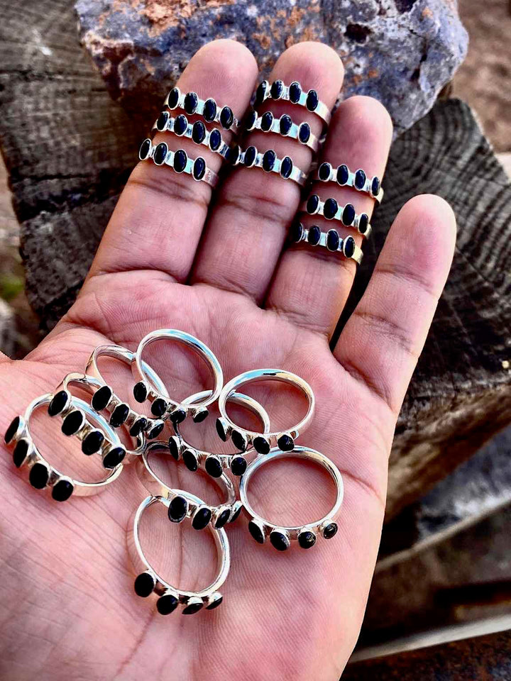 RTS ★ ONYX Slanted Ring | Turquoise Tuesday